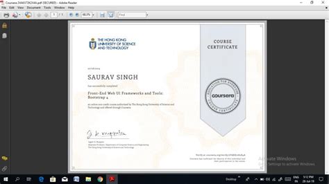 Saurav Singh On Linkedin Coursera Bootstrap4 Frontenddevelopment