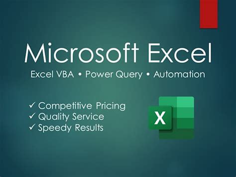 Help With Microsoft Excel Power Query Vba Macros And Other Automations By Davidlinesq Fiverr