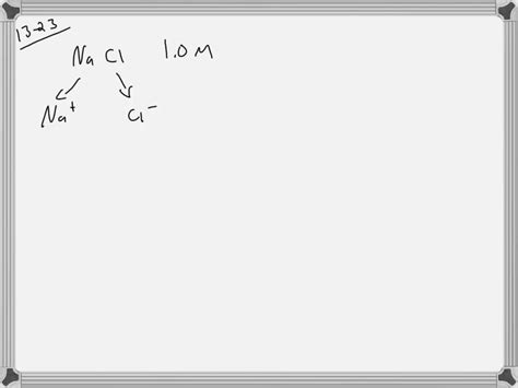 Solved A Solution Of Nacl Is 1 M Why Is The Concentration Of Particles
