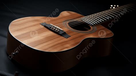 어두운 표면에 앉아 있는 나무 어쿠스틱 기타 멋진 어쿠스틱 기타 이미지 소재 고화질 사진 사진 악기 배경 일러스트 및 사진 무료 다운로드 Pngtree