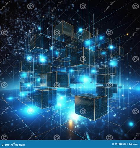 Big Data Center Concept Cloud Database Server Power Plant Future