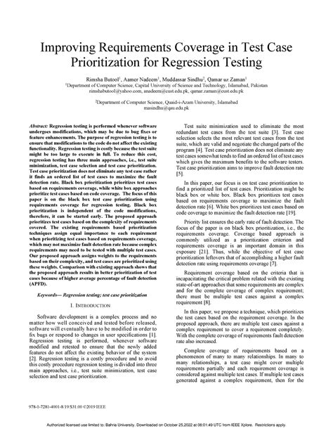 Improving Requirements Coverage In Test Case Prioritization For