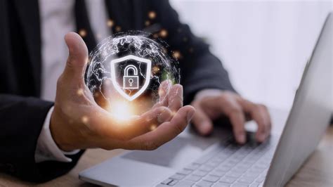 Cyber Security Internet And Networking Concept Businessman Hand Working With Laptop Computer