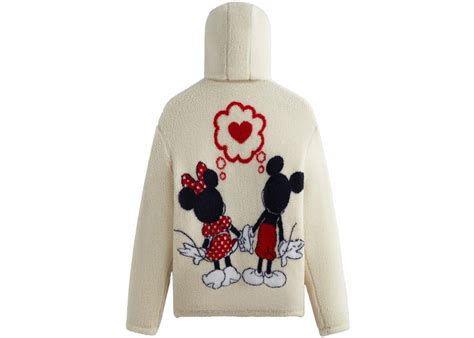 Kith X Disney Mickey And Friends Sherpa Hoodie Sandrift Mens Fw23 Us