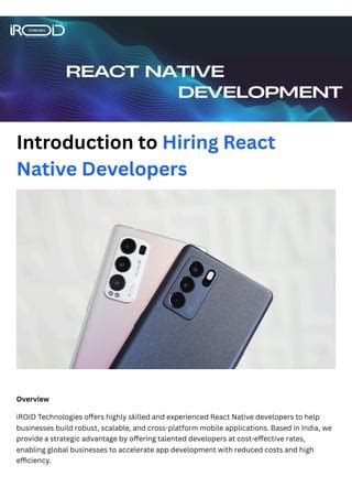 Introduction To Hiring React Native Developers PDF