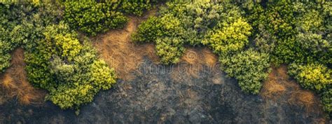 Restored Heathland Ecosystem Shrubs Storing Carbon Realistic Photo