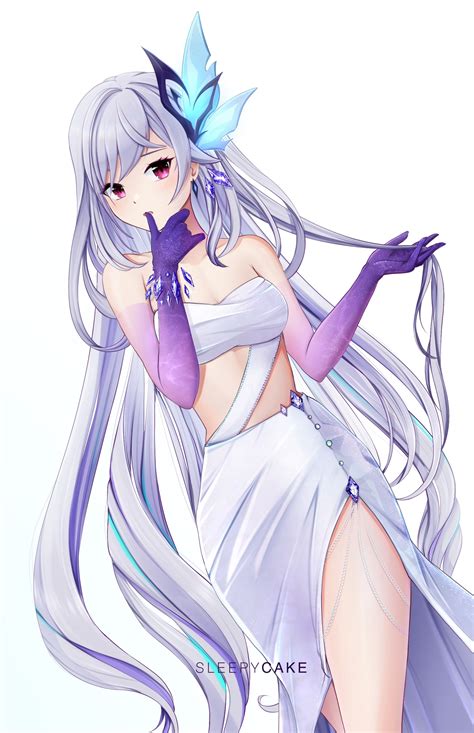 Sleepycake Skirk Genshin Impact Genshin Impact Absurdres Commentary Highres 1girl Aqua