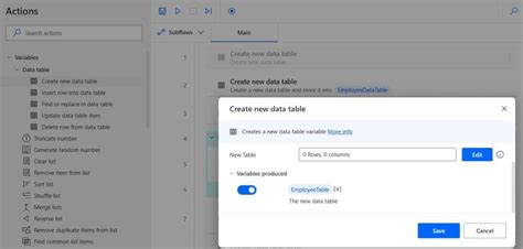 data table in power automate desktop sharepoint and microsoft power