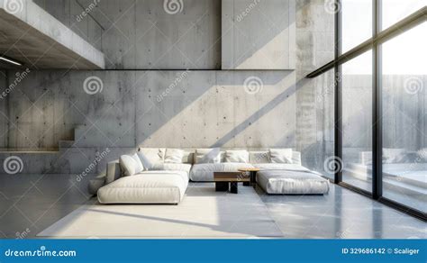 Modern Concrete Architecture Featuring Angular Structures And Expansive Stairways Exemplifying