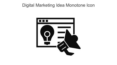 Digital Marketing Idea Monotone Icon In Powerpoint Pptx Png And Editable Eps Format PPT Slide