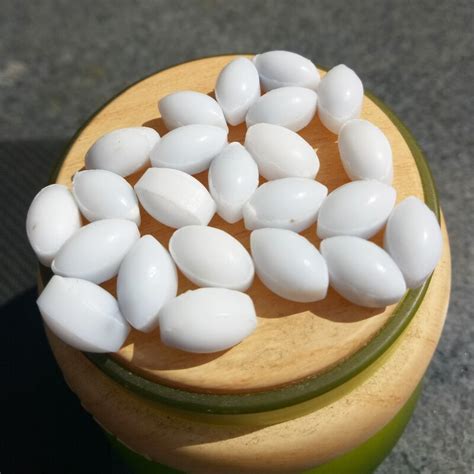 Ptfe 마그네틱 교반기 믹서 올리브 모양 교반 막대 Ptfe 교반 막대 스핀 바 10 개 팩 A6 X 10mm