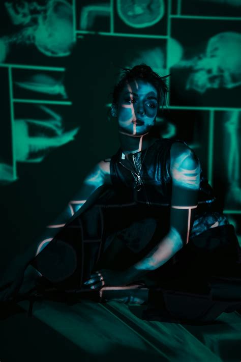 A Woman With Unique Makeup And X Ray Projections Photo Free Anime Image On Unsplash