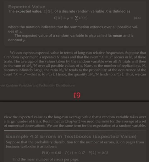 Solved Expected Value The Expected Value E X Of A