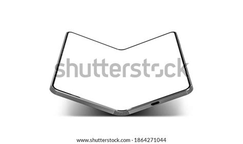 블랭크 스크린이 있는 접이식 현대 스마트폰 스톡 일러스트 1864271044 Shutterstock