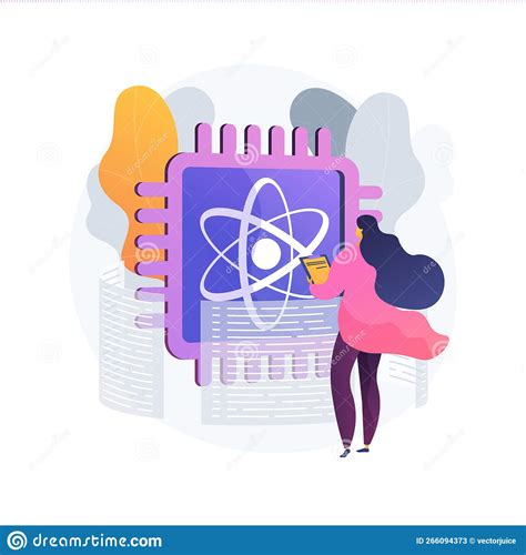 quantum computing abstract concept vector illustration stock vector