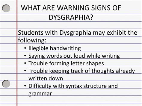PPT DYSGRAPHIA PowerPoint Presentation Free Download ID 2136597