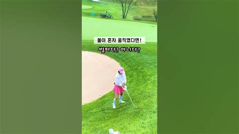 공이 혼자 저절로 움직였어요 골프규칙 골프룰 골프벌타 벙커샷 트러블샷 Golfrules Golftip 골프정보