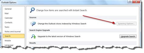 Outlook 2016 Indexing Stuck Vserana