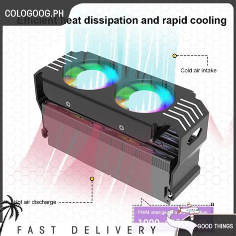[cologoog Ph] D50 Ram Argb Sync Heatsink Cooler Memory With Dual Pwm Cooling Fan For Ddr4 Ddr5