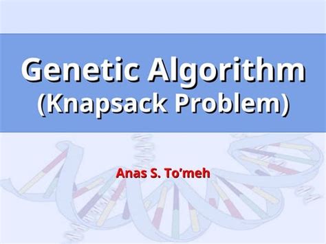 Genetic Algorithm Artificial Intelligence Ppt
