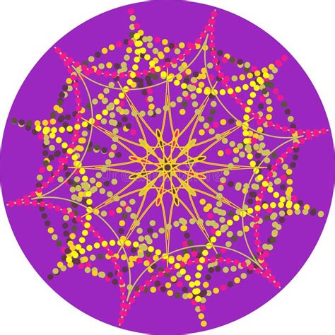 circular symmetrical color pattern of lines and circles vector pattern