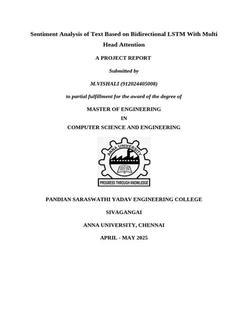 Sentiment Analysis Of Text Based On Bidirectional Lstm With Multi Head