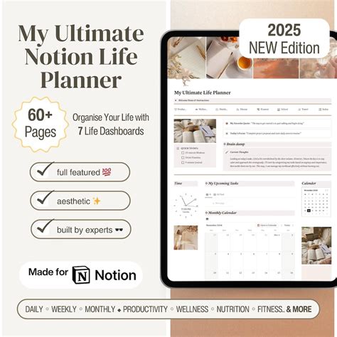 Simple Notion Planner 2025 Etsy