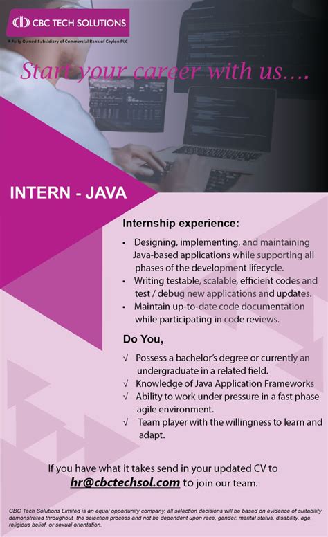 Hiring Intern Java Orysys