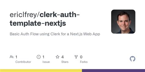 Eric Frey On Linkedin Github Ericlfreyclerk Auth Template Nextjs Basic Auth Flow Using Clerk