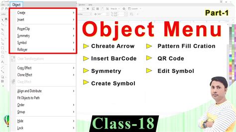 18 Object Menu In Coreldraw Coreldraw Tutorials Object Part 1 Youtube