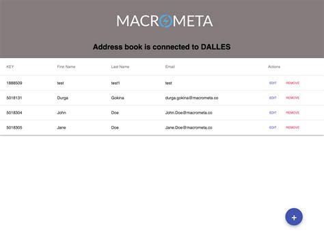 GitHub Macrometacorp Tutorial Addressbook Restql