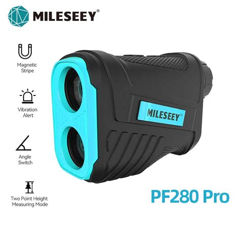 Mileseey 프로 골프 레이저 거리 측정기 사냥용 망원경 거리 측정기 진동 기능 마그네틱 스트라이프 Pf280