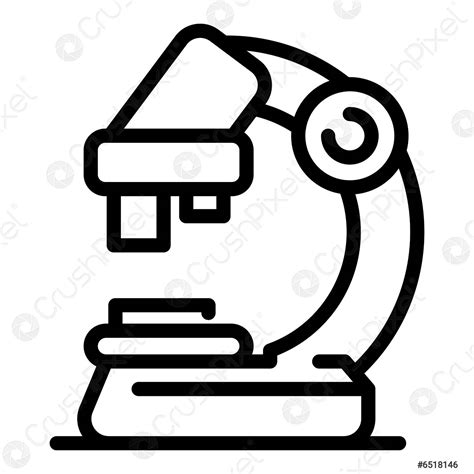 Microscope Icon Outline Style Stock Vector 6518146 Crushpixel