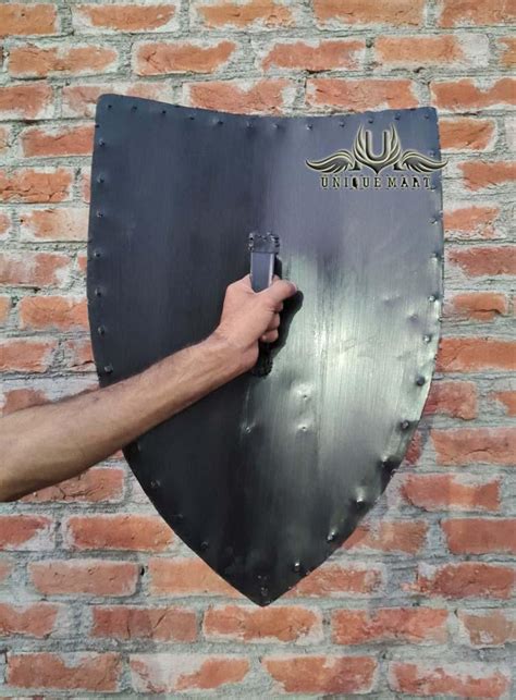 Medieval Knight Templar Heater Shield Red Cross Battle Shield Crusader Warrior Armor Shield Medieval Knight Templar Heater Shield Red Cross Battle Shield Crusader Warrior Armor Shield