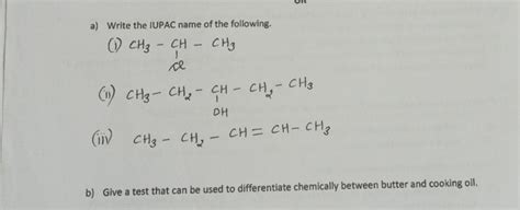 a write the iupac name of the following i cc c cl ccc o cc iii ch3