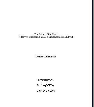 MLA Format Example With Sample Pages