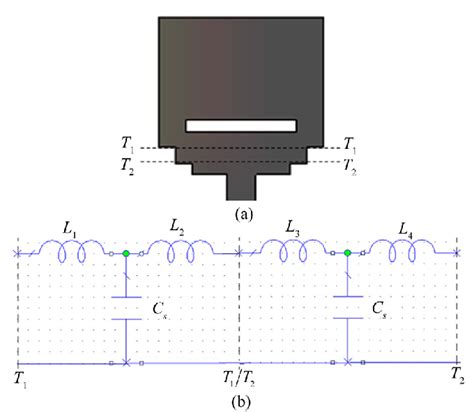 A Microstrip 2 Steps Discontinuity B Equivalent Circuit