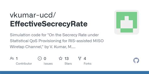 Github Vkumar Ucdeffectivesecrecyrate Simulation Code For On The Secrecy Rate Under