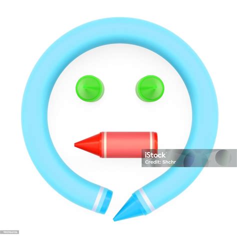 컬러 왁 스 크레용 얼굴 이모티콘 이모티콘 흰색 바탕에 조립 3d 렌더링 이미지 0명에 대한 스톡 사진 및 기타 이미지 0명 3차원 형태 감정 Istock