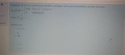 solved 19 suppose x y is a continuous random variables