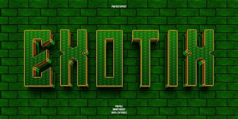 Premium Psd Exotic 3d Editable Text Effect