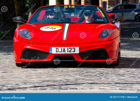 Ferrari Tribute Ferrari Scuderia Spider 16m In An Old Racing Car In