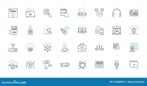Cooperative Effort Linear Icons Set Collaboration Coordination Partnership Synergy Unity
