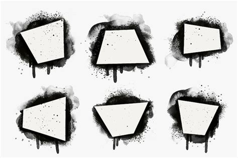 손으로 그린 스텐실 낙서 프레임 세트 무료 벡터