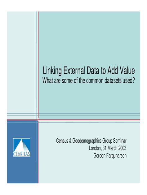 Fillable Online Guild Guidance For Information About Linking Data Sets