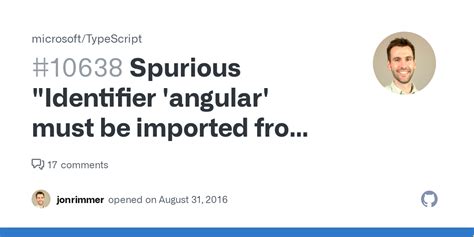 Spurious Identifier Angular Must Be Imported From A Module Error