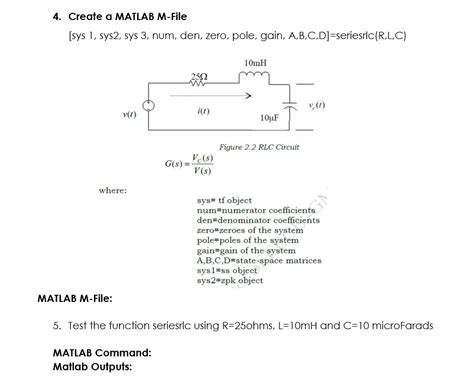 solved 4 create a matlab m file [sys 1 sys2 sys 3 num