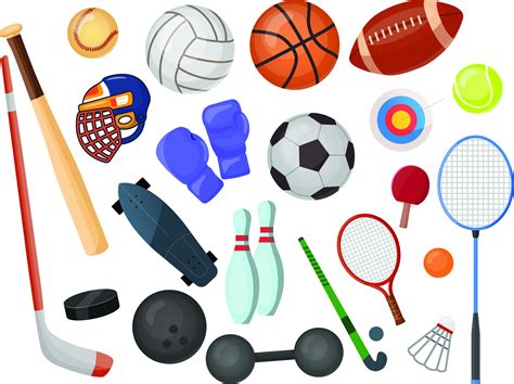 Digital Sports Clipart Sport Equipment Graphics Sports Etsy Hong Kong