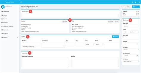 Recurring Invoices FusionInvoice