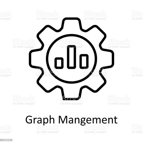 그래프 관리 벡터 개요 아이콘 디자인 그림입니다 비즈니스 및 데이터 관리 기호 흰색 배경 Eps 10 파일 0명에 대한 스톡 벡터 아트 및 기타 이미지 Istock